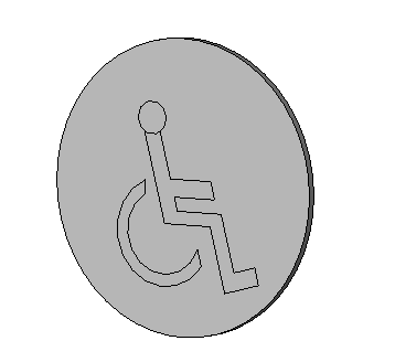 Signage Disabled Revit | Thousands of free CAD blocks