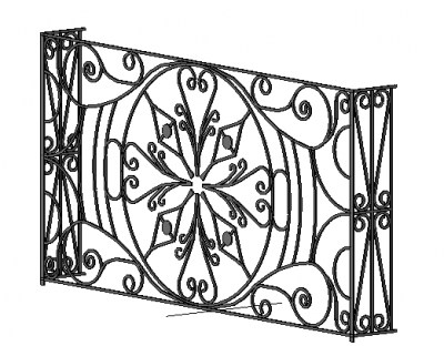 Barandilla de hierro fundido Revit | Thousands of free CAD blocks
