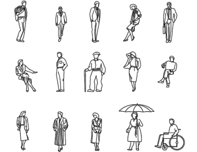 people dwg | Thousands of free CAD blocks