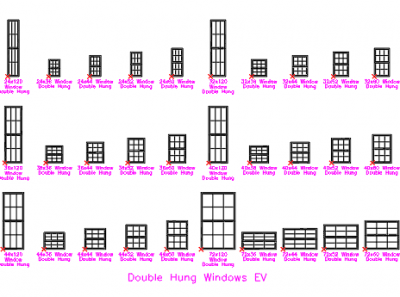 DOUBLE HUNG WINDOWS EV dwg | Thousands of free AutoCAD drawings