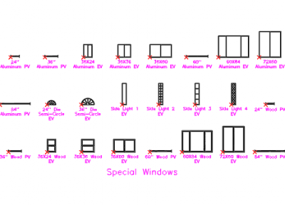 SPECIAL WINDOWS dwg | Thousands of free AutoCAD drawings
