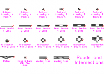 Roads and Intersections dwg | Thousands of free AutoCAD drawings