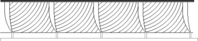 2339mm Height Wire Design Railing Front Elevation dwg Drawing ...