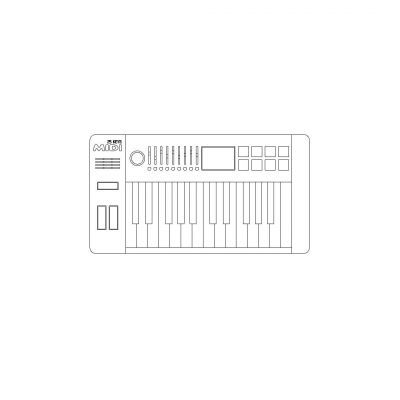 25 tasti MIDI Piano Key-Board .dwg | Thousands of free AutoCAD drawings