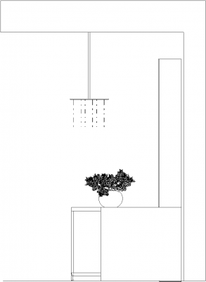 2813mm Wide Bar Counter with Bell Lights Right Side Elevation dwg ...