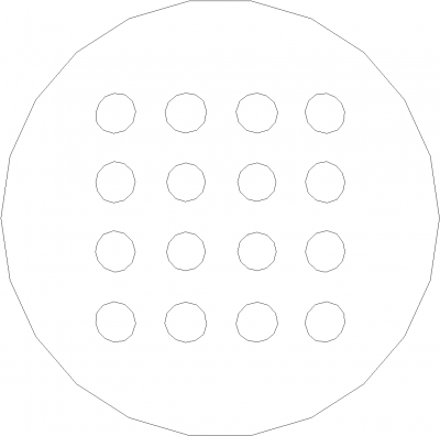 29mm Diameter Circular Drawer Handle Front Elevation dwg Drawing ...