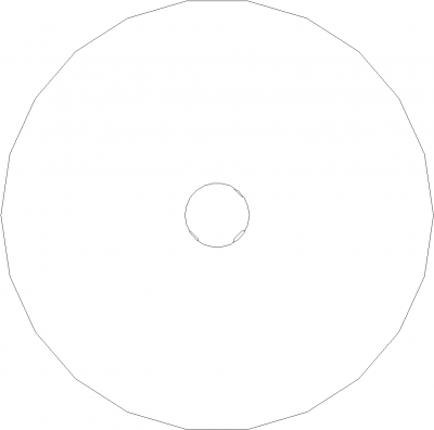 29mm Diameter Circular Drawer Handle Rear Elevation dwg Drawing ...