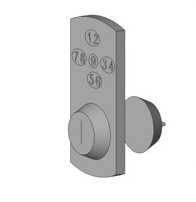 Weiser Keyless DeadBolt Revit Family | Thousands of free CAD blocks