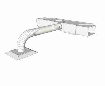3D Sketchup Insulated Duct Diffuser Connection - CADBlocksfree ...