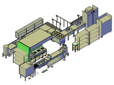 3D CAD drawing of a commercial kitchen design - CADblocksfree ...