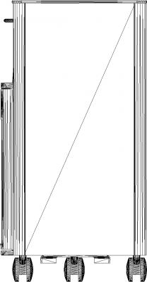 414mm Wide Operation Equipment Storage Right Side Elevation dwg Drawing ...