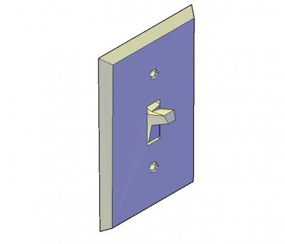 3D AutoCAD dwg of a wall switch - CADblocksfree | Thousands of free ...