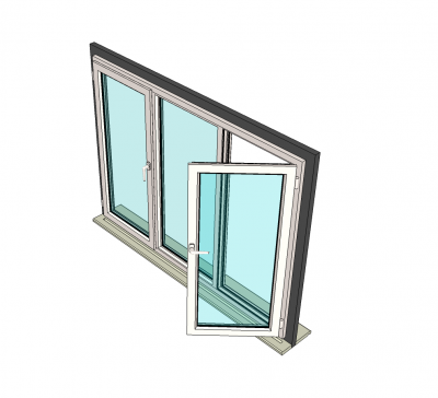 3D CAD UPVC Window - CADBlocksfree | Thousands of free CAD blocks