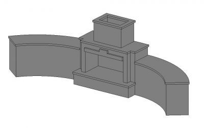 Large Outdoor FirePlace Revit Family | Thousands of free AutoCAD drawings