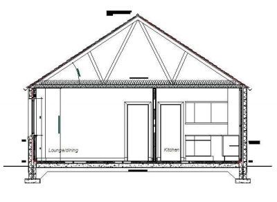 Single floor house section CAD drawing - cadblocksfree | Thousands of ...