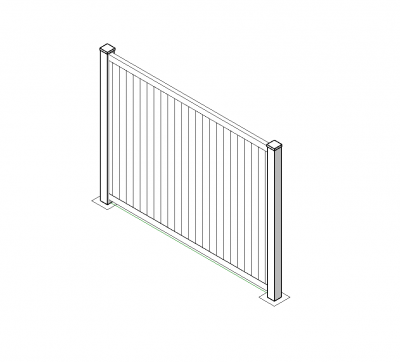 3D Revit Vinyl Fencing Panel - CADBlocksfree | Thousands of free CAD blocks
