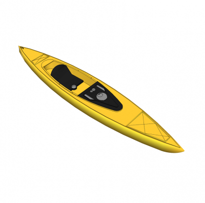 3D Sketchup Model Kayak Block - CADBlocksfree | Thousands of free ...
