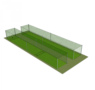 3D Cricket Nets Sketchup Model - CADBlocksfree | Thousands of free CAD ...