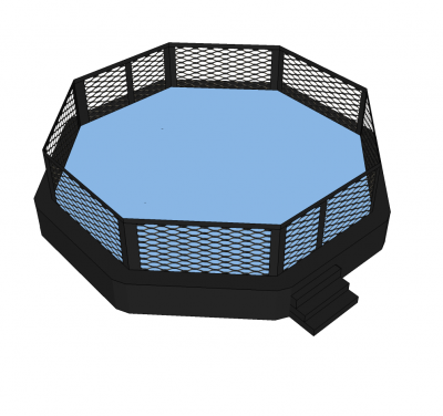 bloque de SketchUp UFC Octagon - CADblocksfree | Thousands of free CAD ...