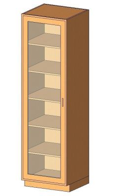 Tall Cabinet-Single Door w Glass Revit Family | Thousands of free ...