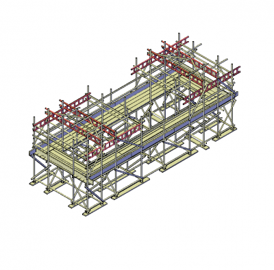 3D CAD Scaffolding Layout - CADBlocksfree | Thousands of free CAD blocks