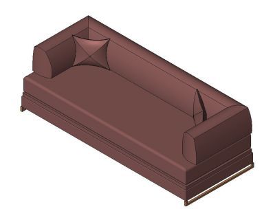 Sofa-3 Seater Revit Family | Thousands of free CAD blocks