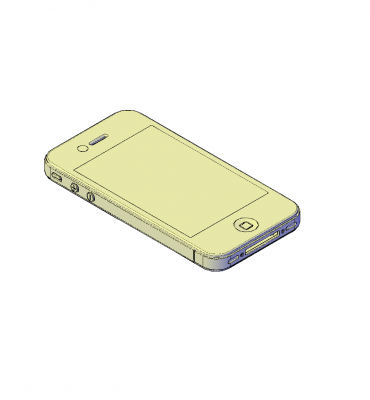 Blocco CAD 3D di un Iphone 4 - CADB privo di blocchi | Thousands of free AutoCAD drawings