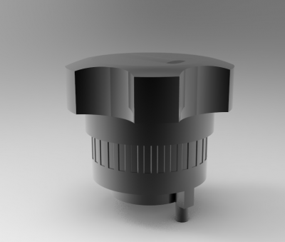 Solid-works 3D CAD Model of Adjusting knobs with digital position ...