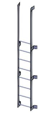 8ft Round Structure Ladder Solidworks model | Thousands of free AutoCAD ...