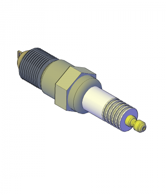 3D AutoCAD model spark plug - CADblocksfree | Thousands of free CAD blocks