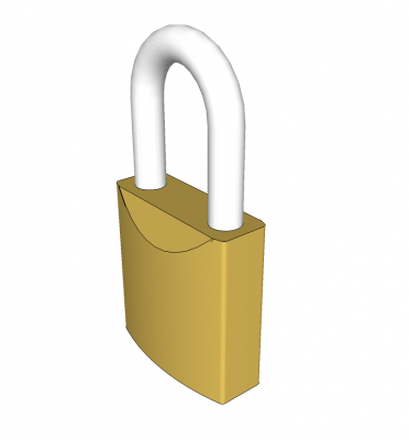 Modelo Padlock 3D Skp - CADblocksfree | Thousands of free AutoCAD drawings