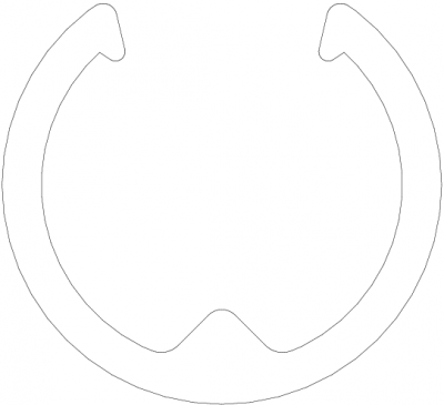 96mm Dia Horseshoe Nut dwg Drawing | Thousands of free AutoCAD drawings