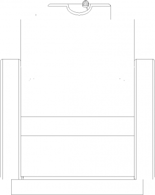 970mm Height Hair Wash Basin Barber Chair Front Elevation dwg Drawing ...