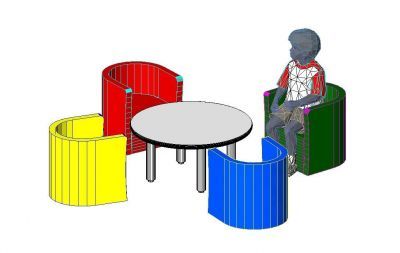 Tabel End Armchair For Baby Revit Family | Thousands of free CAD blocks