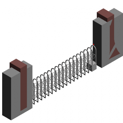 Factory gate revit family | Thousands of free CAD blocks