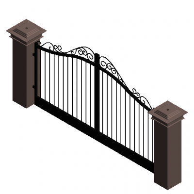 Building gate_iron art-from revit family | Thousands of free AutoCAD ...