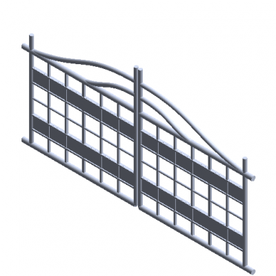 Lattice wrought iron gate revit family | Thousands of free CAD blocks
