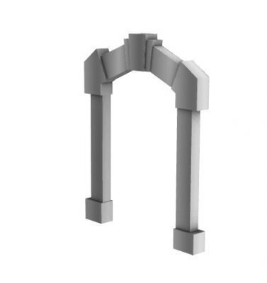 pointed arch with thick wall 3d model .3dm format | Thousands of free ...