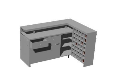 modern bar table with serving platform 3d model .3dm format | Thousands ...