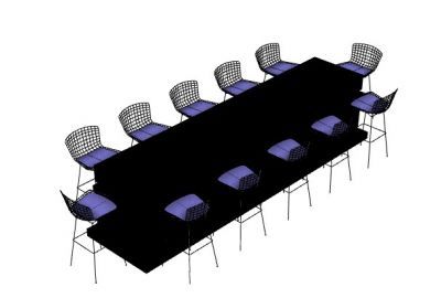 modern bar table with serving platform 3d model .3dm format | Thousands of free AutoCAD drawings