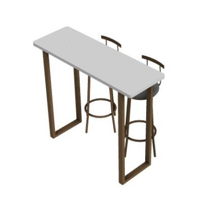 Modern designed bar table with two chair 3d model .3dm format | Thousands of free AutoCAD drawings