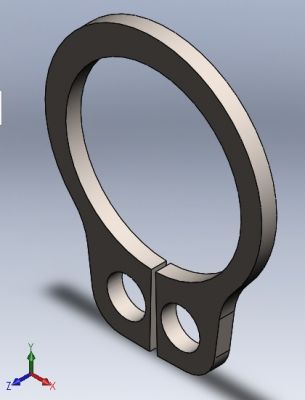 External reatining rings Solidworks part | Thousands of free CAD blocks