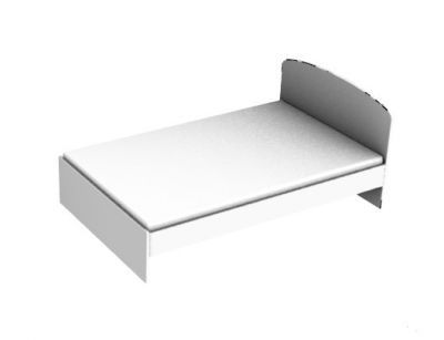 simple design single bed 3d model .3dm format | Thousands of free ...