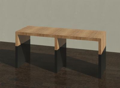 modern design outside sitting bench with a back support 3d model .3dm ...