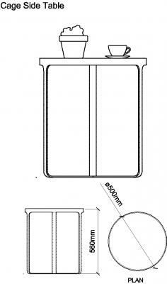 AutoCAD download Cage Side Table DWG Drawing | Thousands of free ...