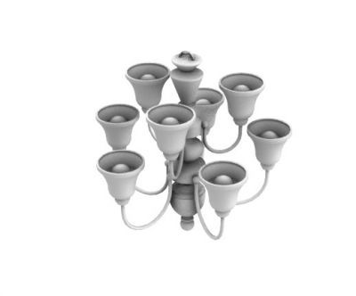 Chandelier with 6 lights design 3d model .3dm format | Thousands of free AutoCAD drawings