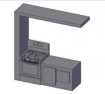 Small scale designed compact kitchen platform 3d model .dwg fromat ...