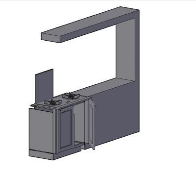 Modern designed compact platform for kitchen 3d model .dwg format ...