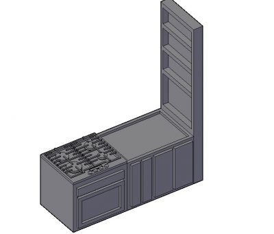 Modern aesthetic designed compact kitchen platform 3d model .dwg format ...