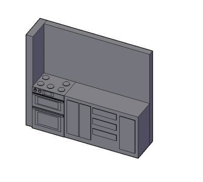 Medium sized designed compact kitchen platform 3d model .dwg format ...